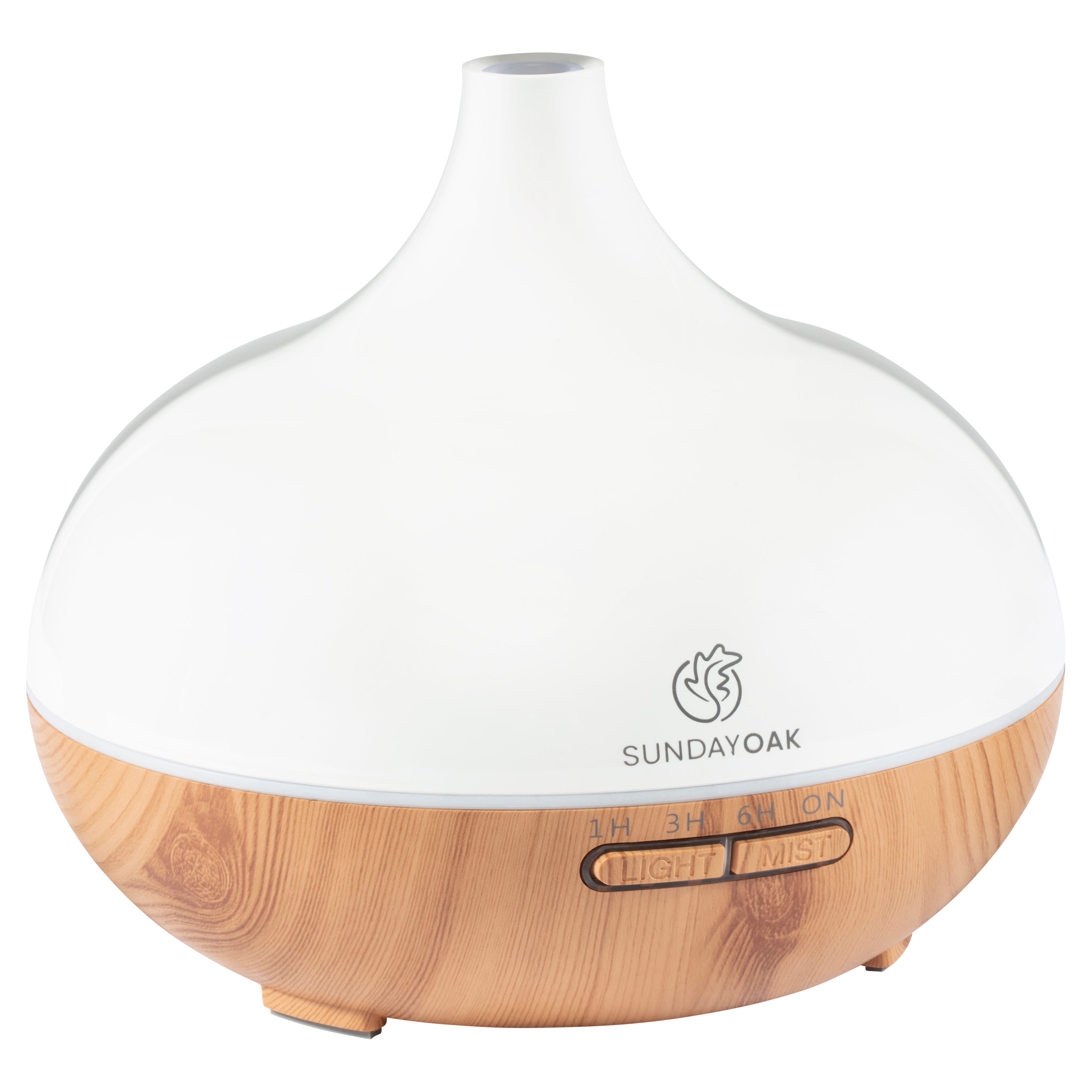 SUNDAYOAK Essential Oil Diffuser - Light Oak/White Gloss